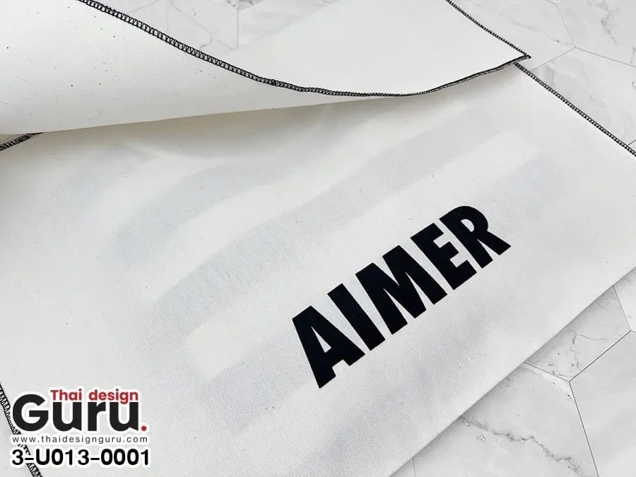 สั่งทำซองผ้าดิบสีขาว แบบแบนใส่สินค้ากันฝุ่นบรรจุภัณฑ์พรีเมี่ยม สกรีน ...