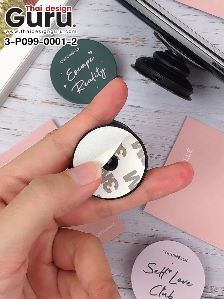 รับผลิต popsocket ที่ติดหลังมือถือแบบกลม พร้อมสกรีนลาย Coccinelle