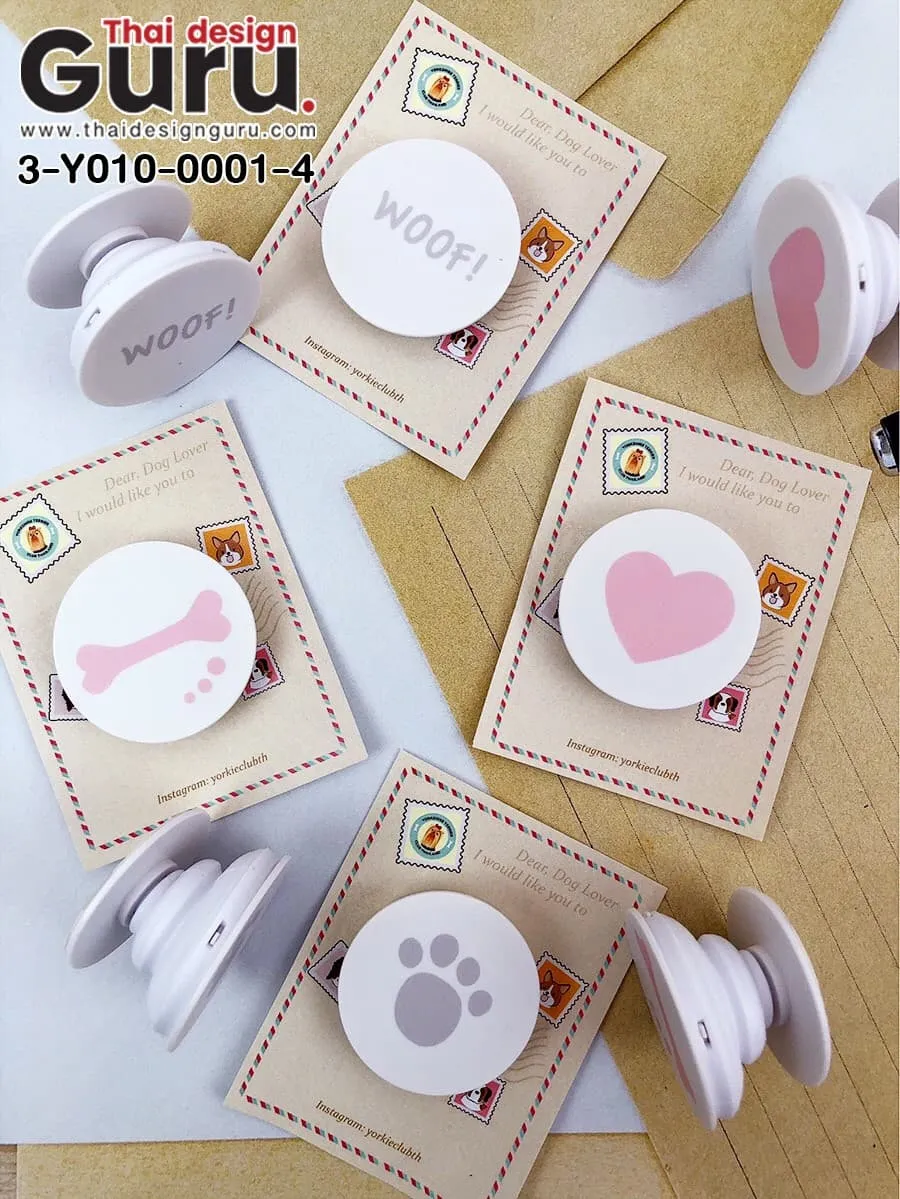 ผลิตที่ติดหลังมือถือ griptok ที่ระลึกลายน้องหมาคละแบบ dog lover