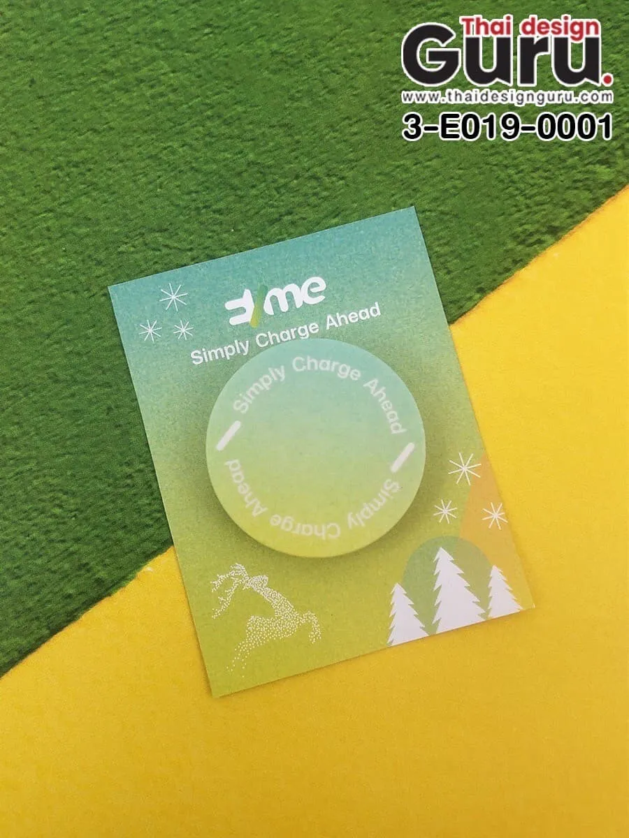 สั่งผลิตที่ติดหลังโทรศัพท์ GRIPTOK แบบกลมพิมพ์ไล่สี แบรนด์ evme