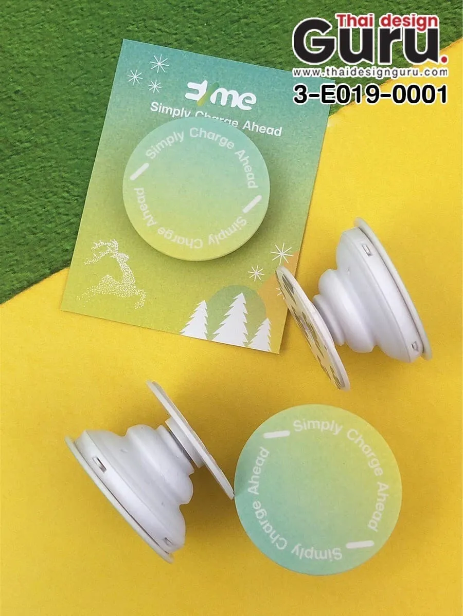 สั่งผลิตที่ติดหลังโทรศัพท์ GRIPTOK แบบกลมพิมพ์ไล่สี แบรนด์ evme