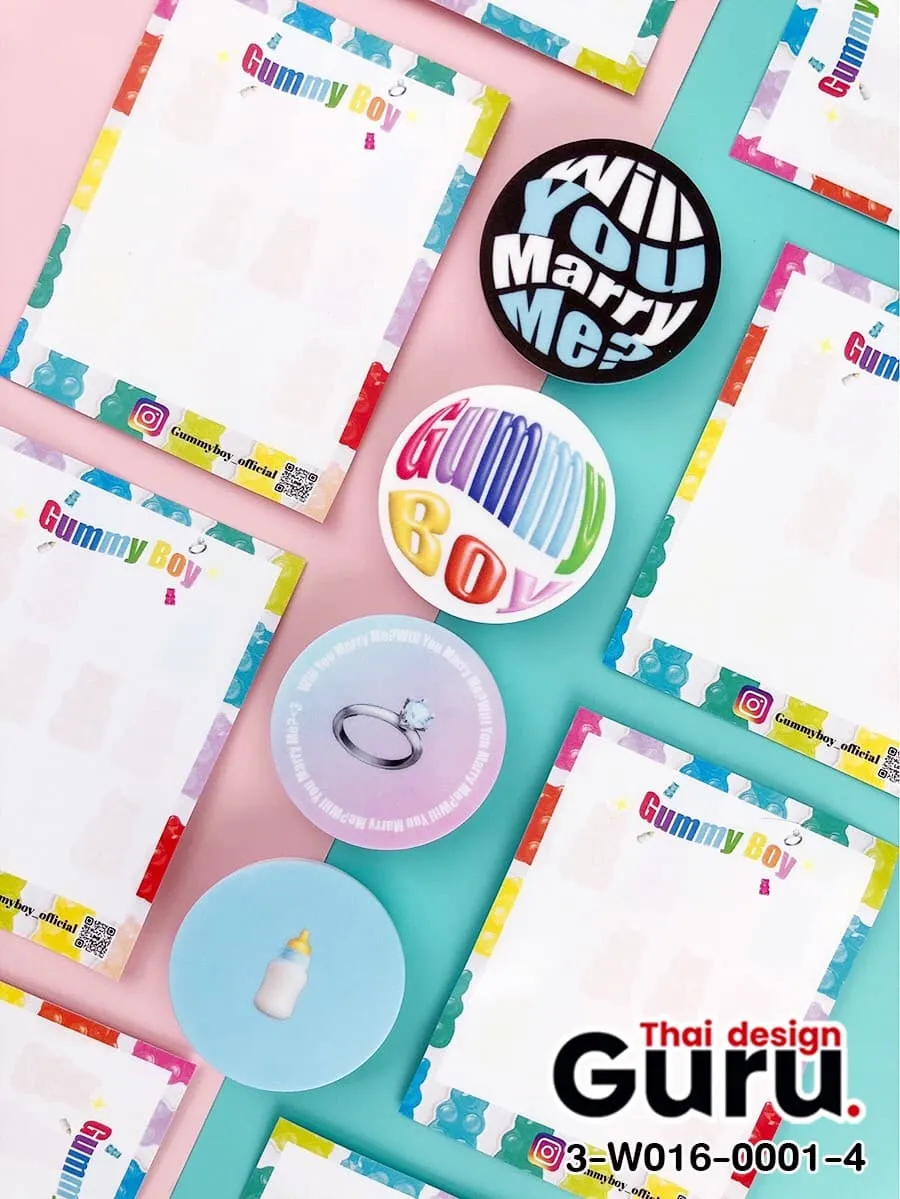 รับทำกริ๊บต๊อกติดหลังโทรศัพท์พิมพ์ลายตามแบบ ลาย Gummy Boy