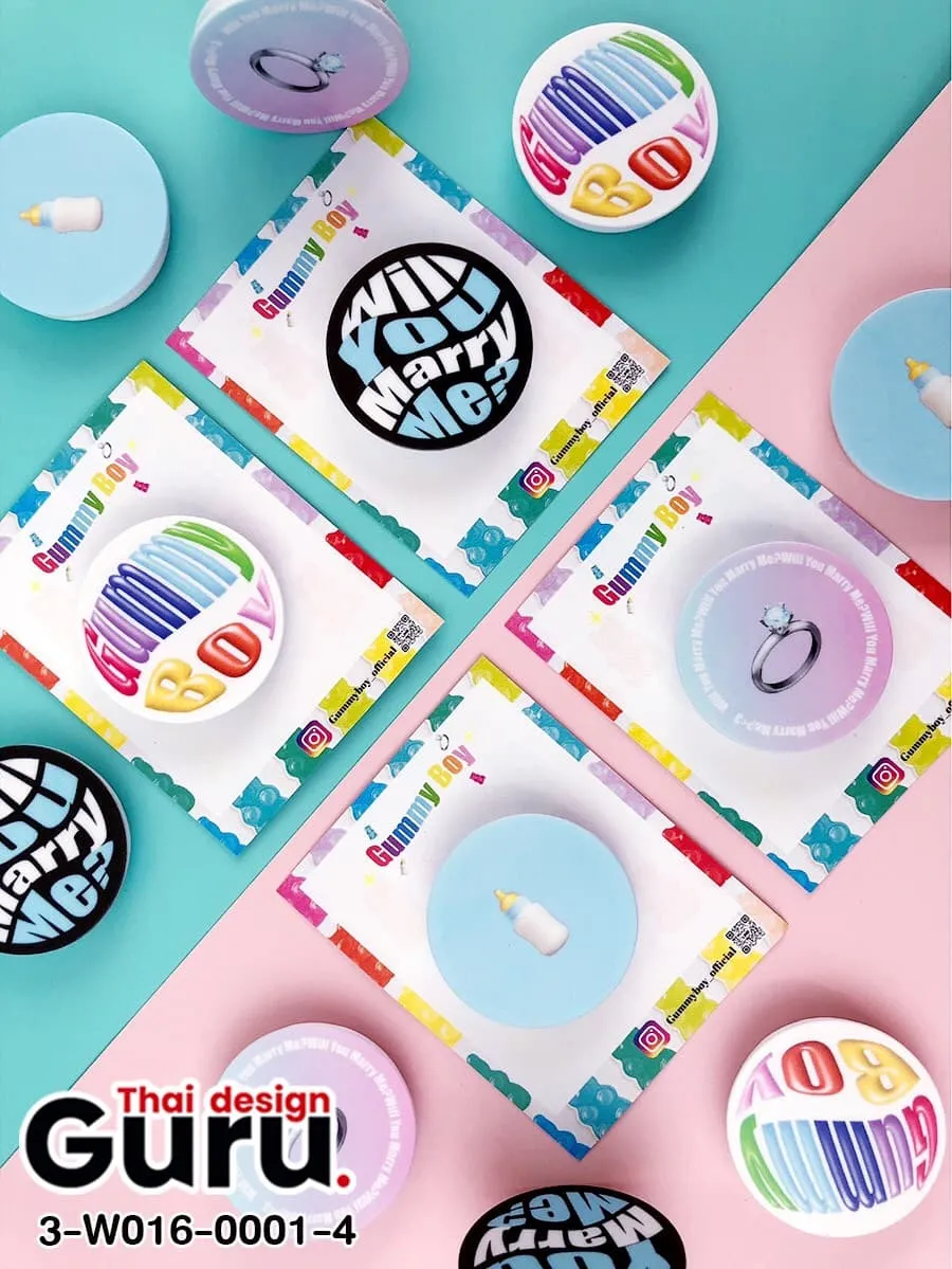 รับทำกริ๊บต๊อกติดหลังโทรศัพท์พิมพ์ลายตามแบบ ลาย Gummy Boy