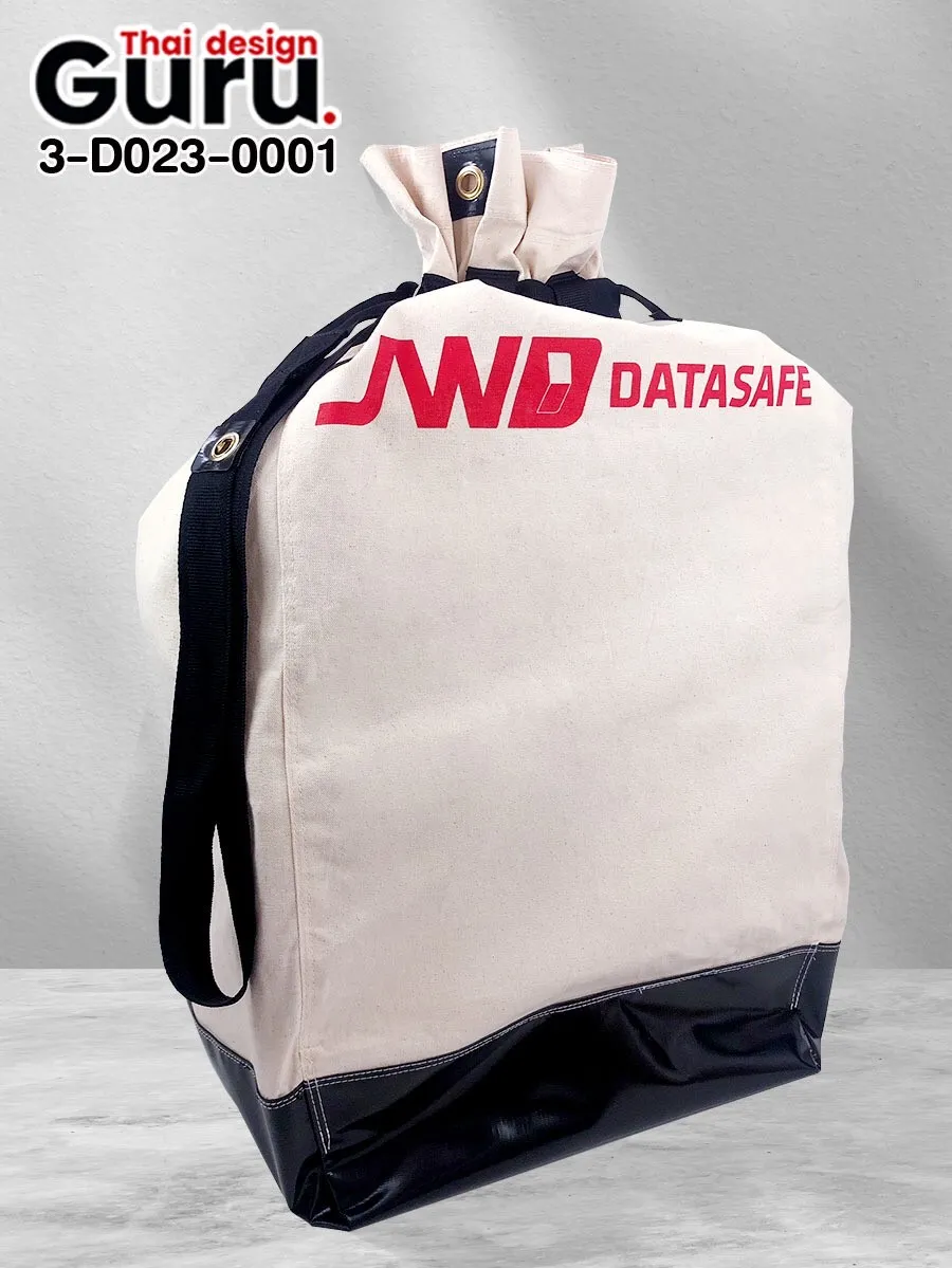 รับทำกระเป๋าแคนวาสใส่พัสดุใบใหญ่ยักษ์ แบรนด์ JWD datasafe