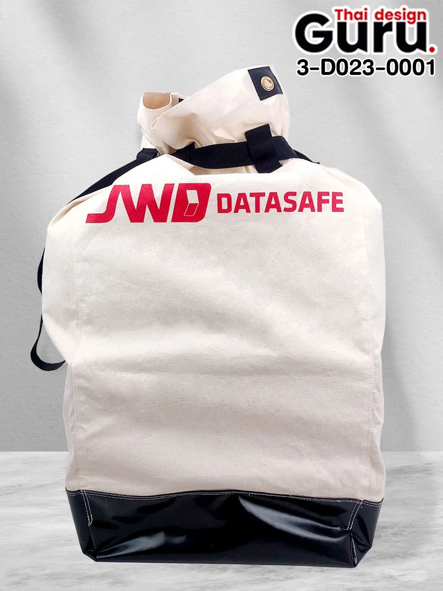 รับทำกระเป๋าแคนวาสใส่พัสดุใบใหญ่ยักษ์ แบรนด์ JWD datasafe