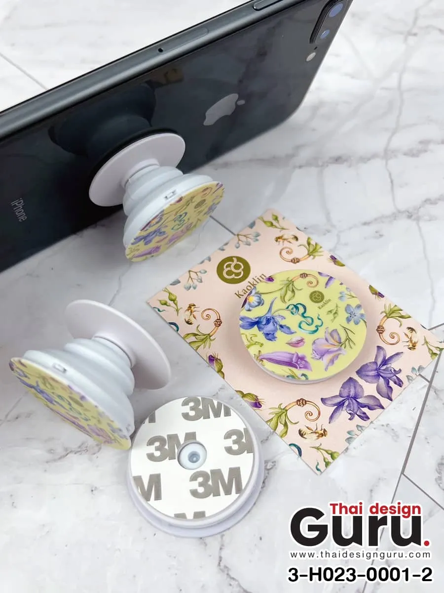 รับผลิต Griptok ที่ติดหลังโทรศัพท์มือถือ แบบกลม พิมพ์ลาย Kaoklin