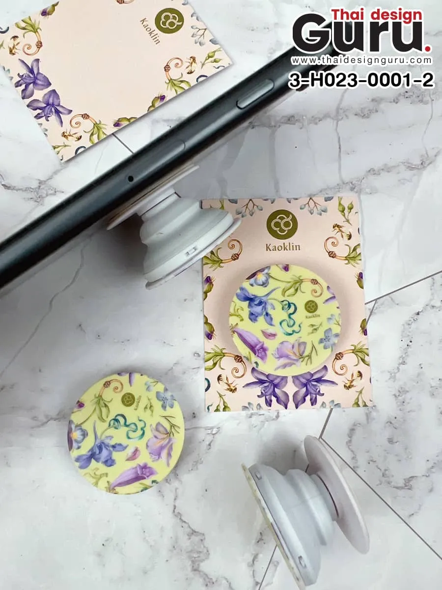 รับผลิต Griptok ที่ติดหลังโทรศัพท์มือถือ แบบกลม พิมพ์ลาย Kaoklin