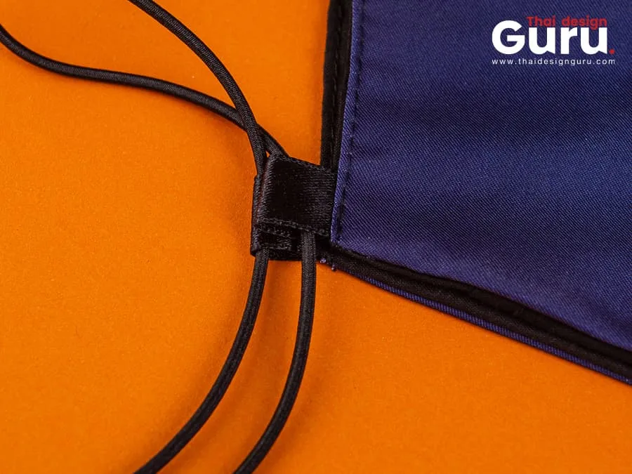 รับทำหน้ากากผ้าไมโครพีชกันน้ำทรง3D โลโก้ MDRT