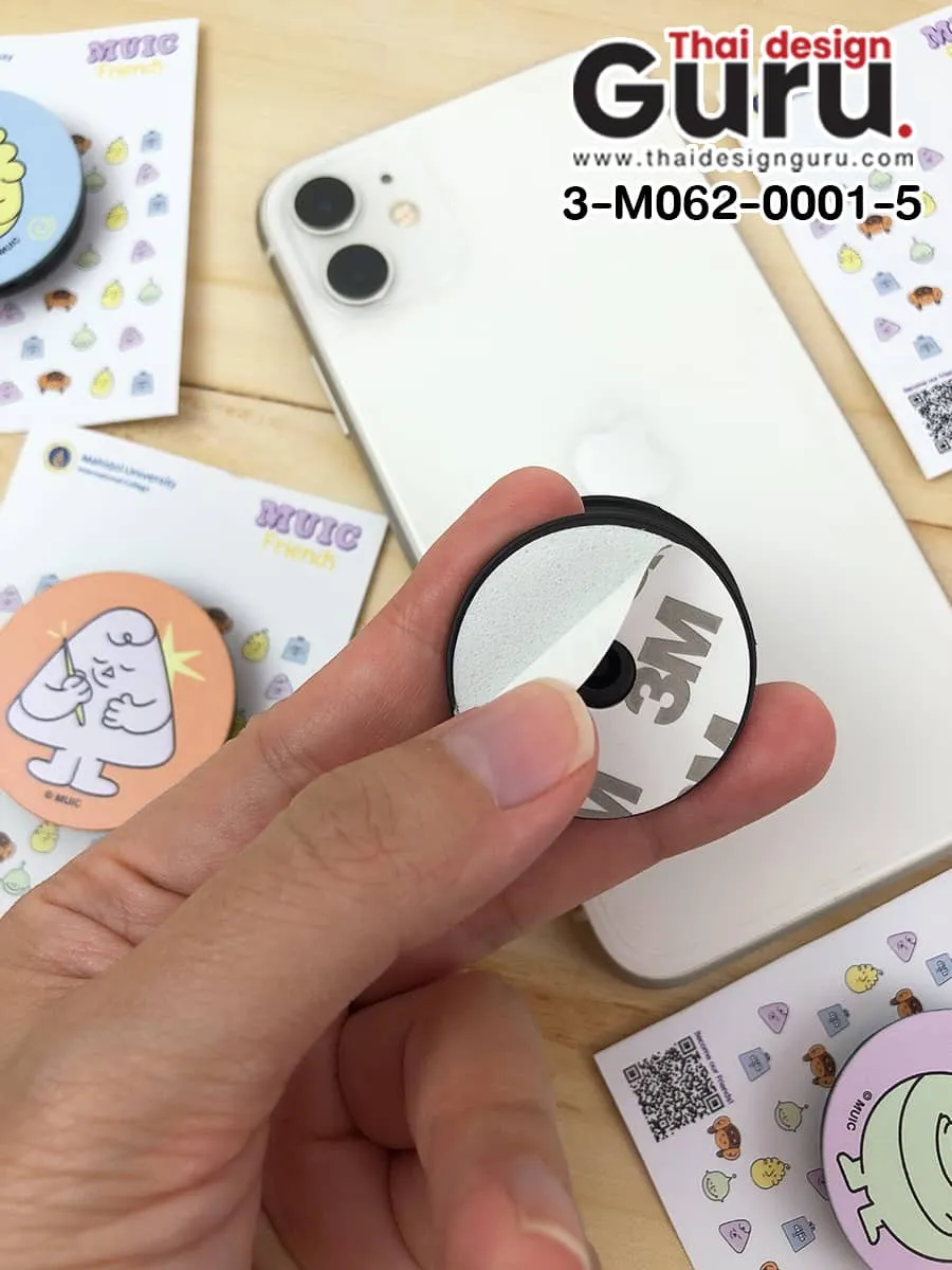 ผลิต Griptok ที่ติดหลังมือถือของที่ระลึก พร้อมสกรีนลาย MUIC FRIENDS