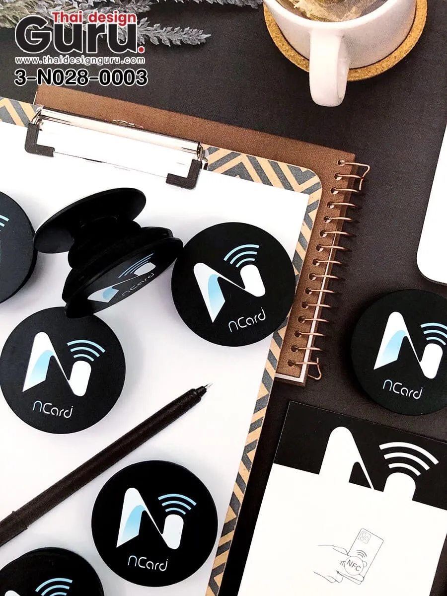 สั่งทำGriptok แบบกลมที่พยุงมือถือ ของแจกโปรโมทธุรกิจ Ncard
