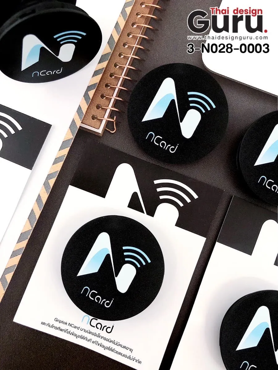 สั่งทำGriptok แบบกลมที่พยุงมือถือ ของแจกโปรโมทธุรกิจ Ncard