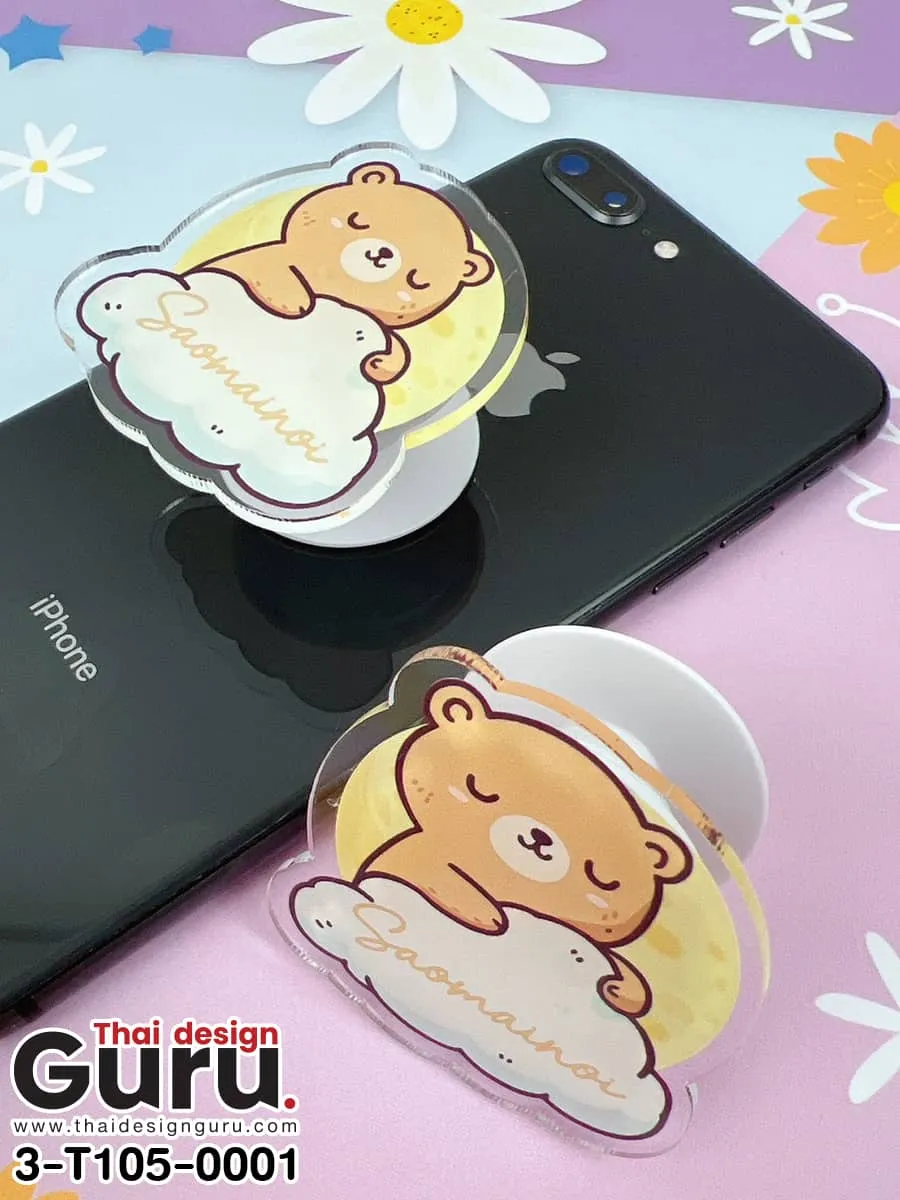 รับผลิต Griptok ที่ติดหลังโทรศัพท์มือถือแบบไดคัท พิมพ์ลาย Saomainoi