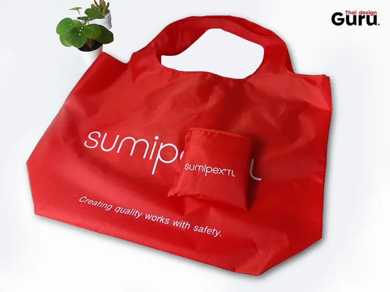 รับทำ ถุงผ้า พับเก็บได้ ให้กับ SUMIPEX TL