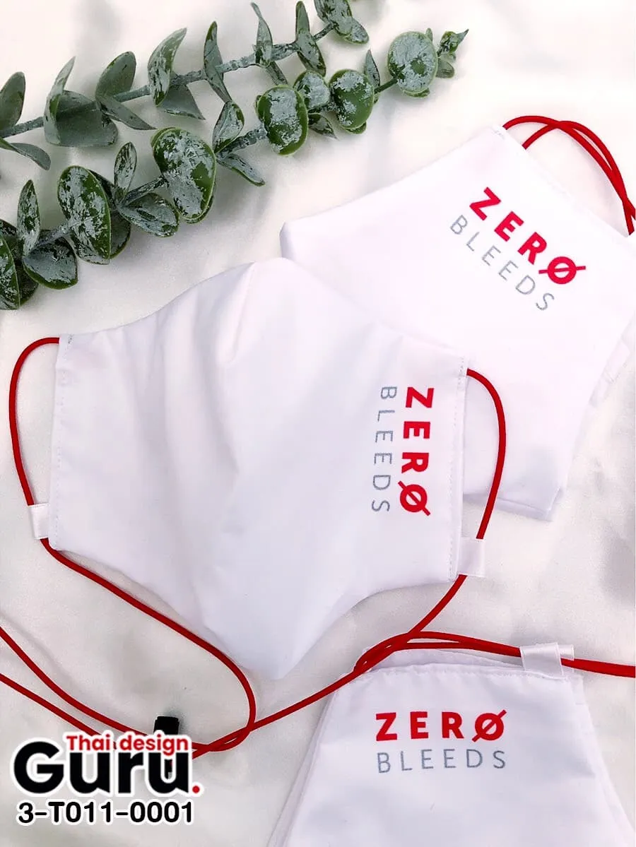 รับทำหน้ากากผ้าพิมพ์ลาย สายปรับได้ผ้ากันน้ำไมโครพีช zero bleeds